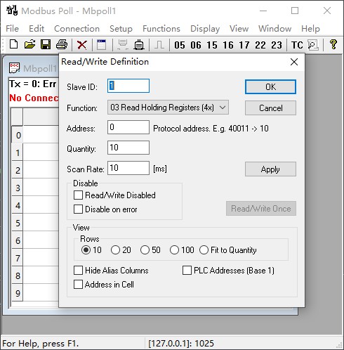 Agile Modbus: Example description