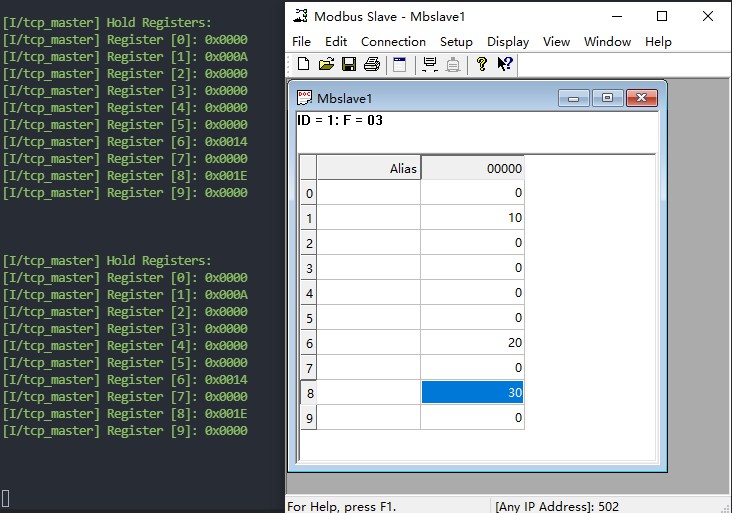 Agile Modbus: Example description